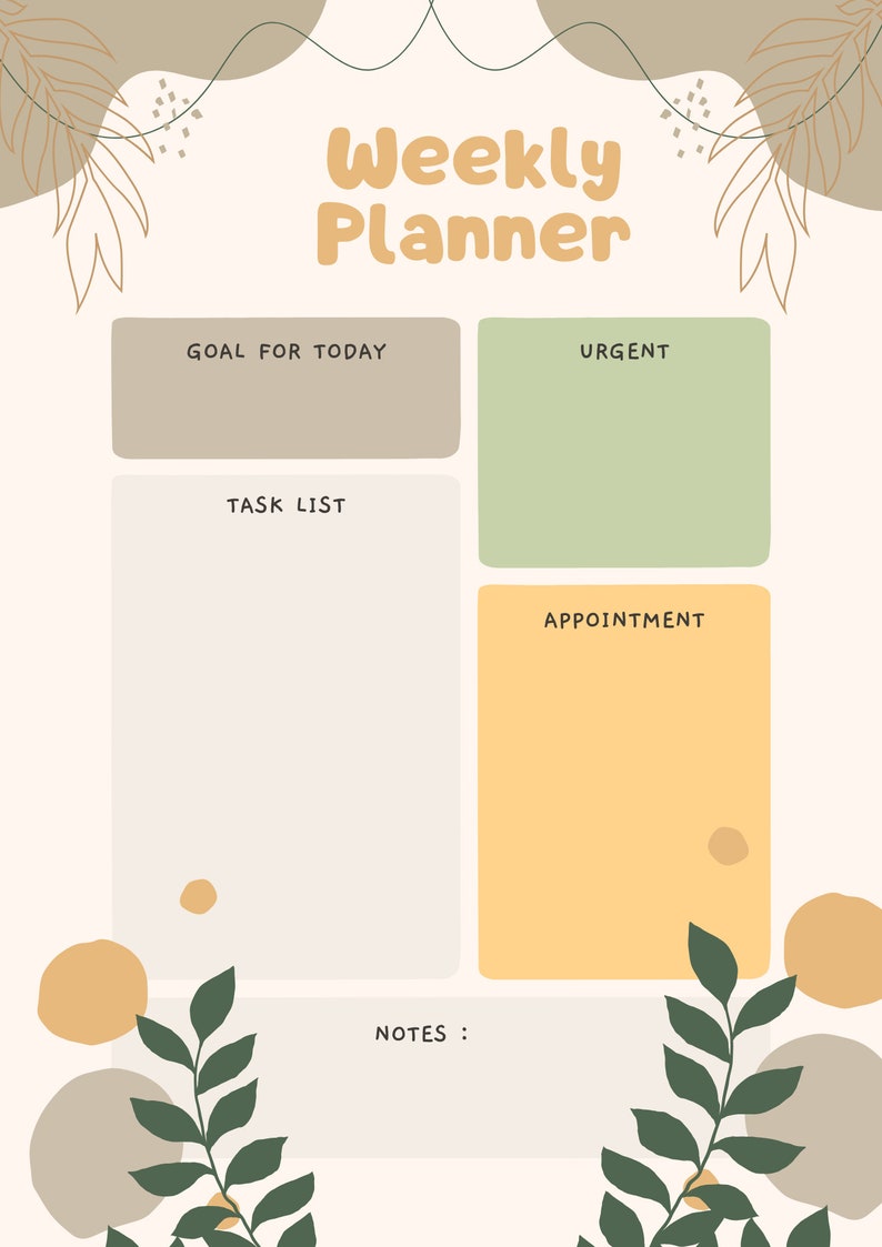 Weekly Digital Planner 2024, Simple Digital Planner, Notability Planner ...
