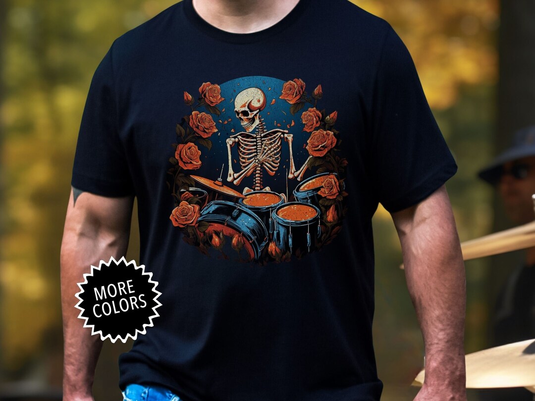 Skeleton Drummer Shirt, Halloween Drummer Tee, Gift Spookyseason ...