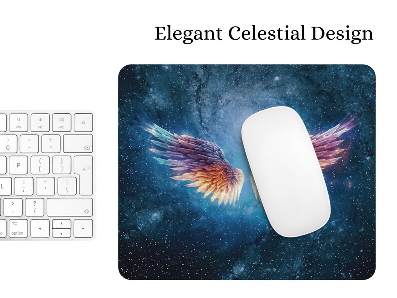 Cosmic Angel Wing Deskmat Celestial Desk Mat Artful Mouse - Etsy