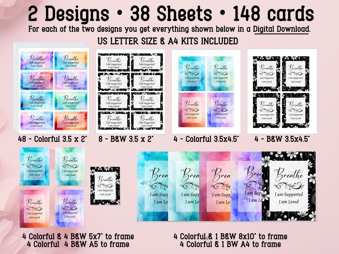 Digital Positive Affirmation Cards, Mindfulness Cards, Guardian Angel ...