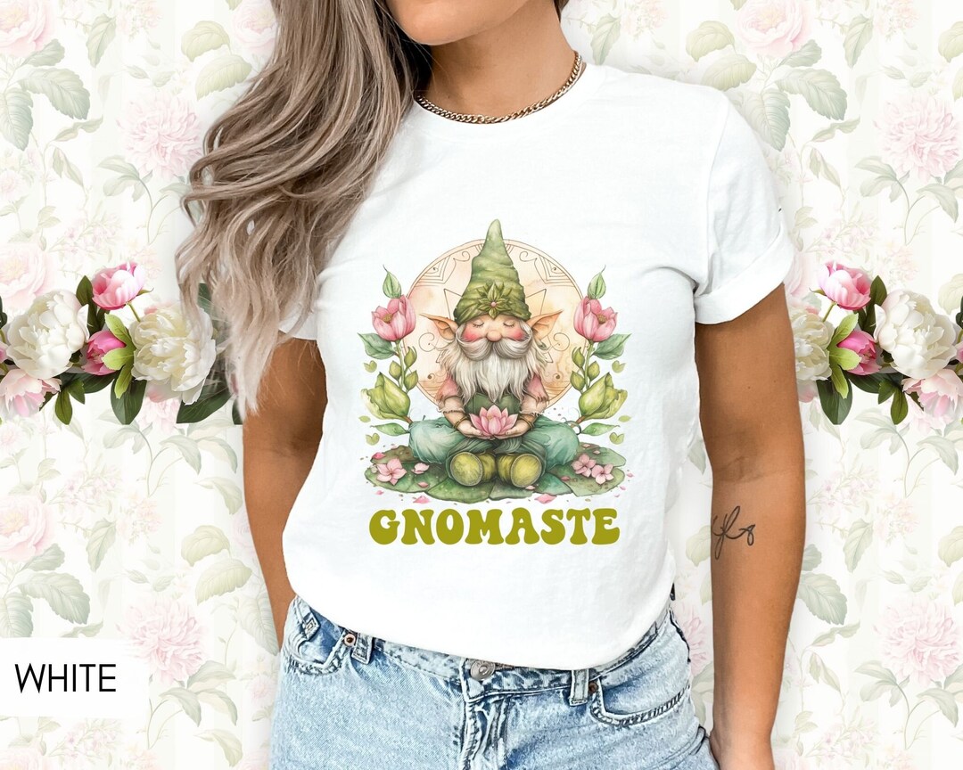 Gnomaste, Namaste Shirt, Meditation Gift, Yoga Gift, Cute Gnome Shirts ...