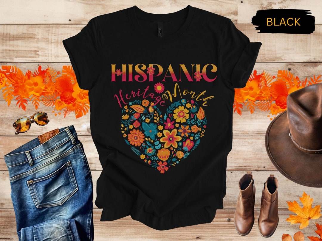 Heritage Month Shirt, Mexican Flowered Shirt, Floral Hispanic Shirt ...