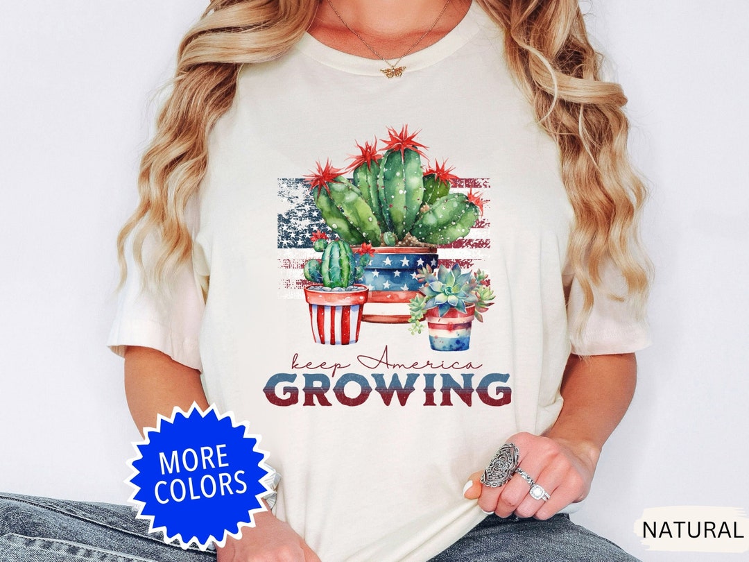 American Cactus, American Flag Cactus Shirt, Cactus Lovers Gift ...