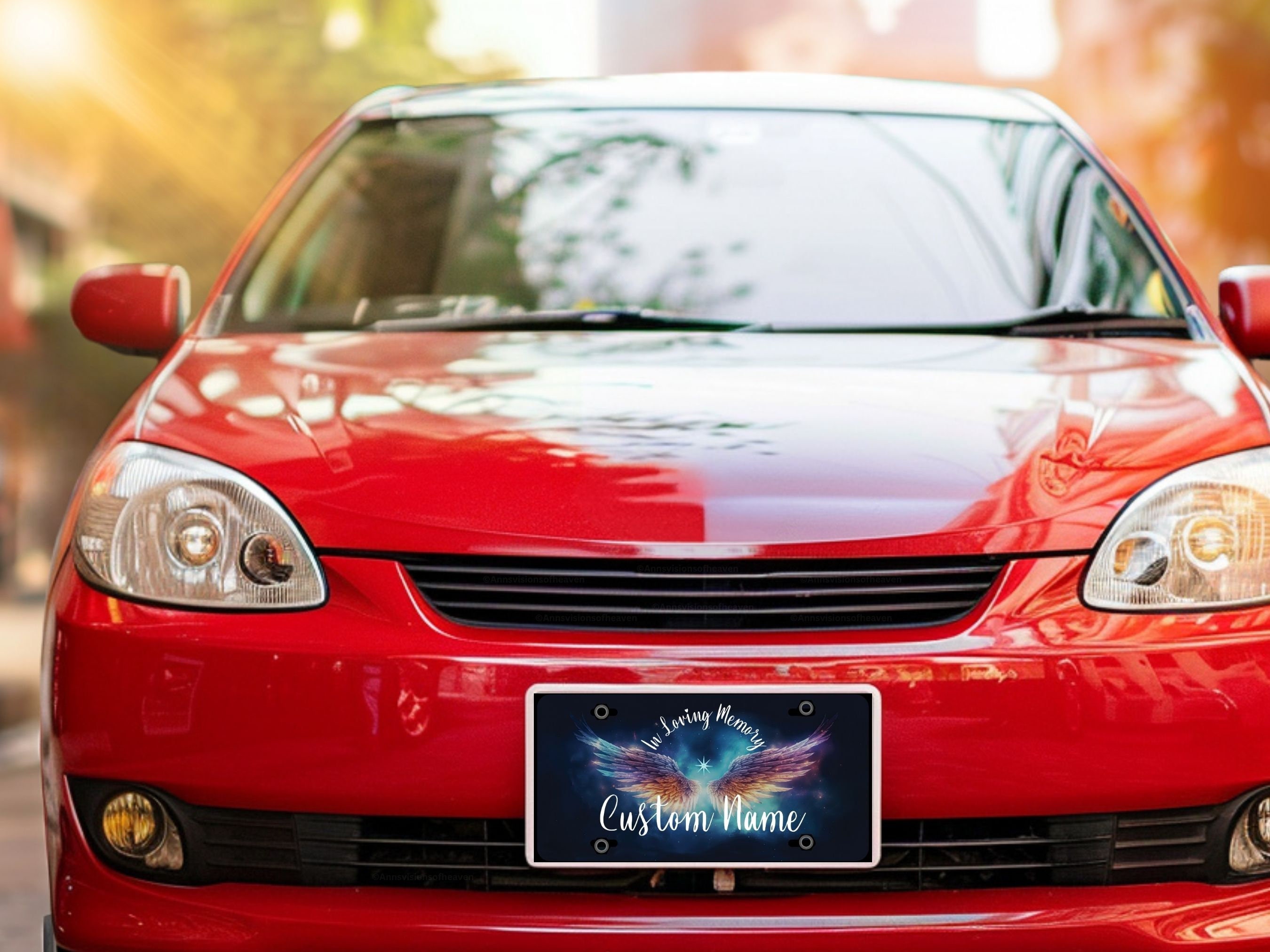 Customized Angel Wings, Personalized License Plates, in Loving Memory ...