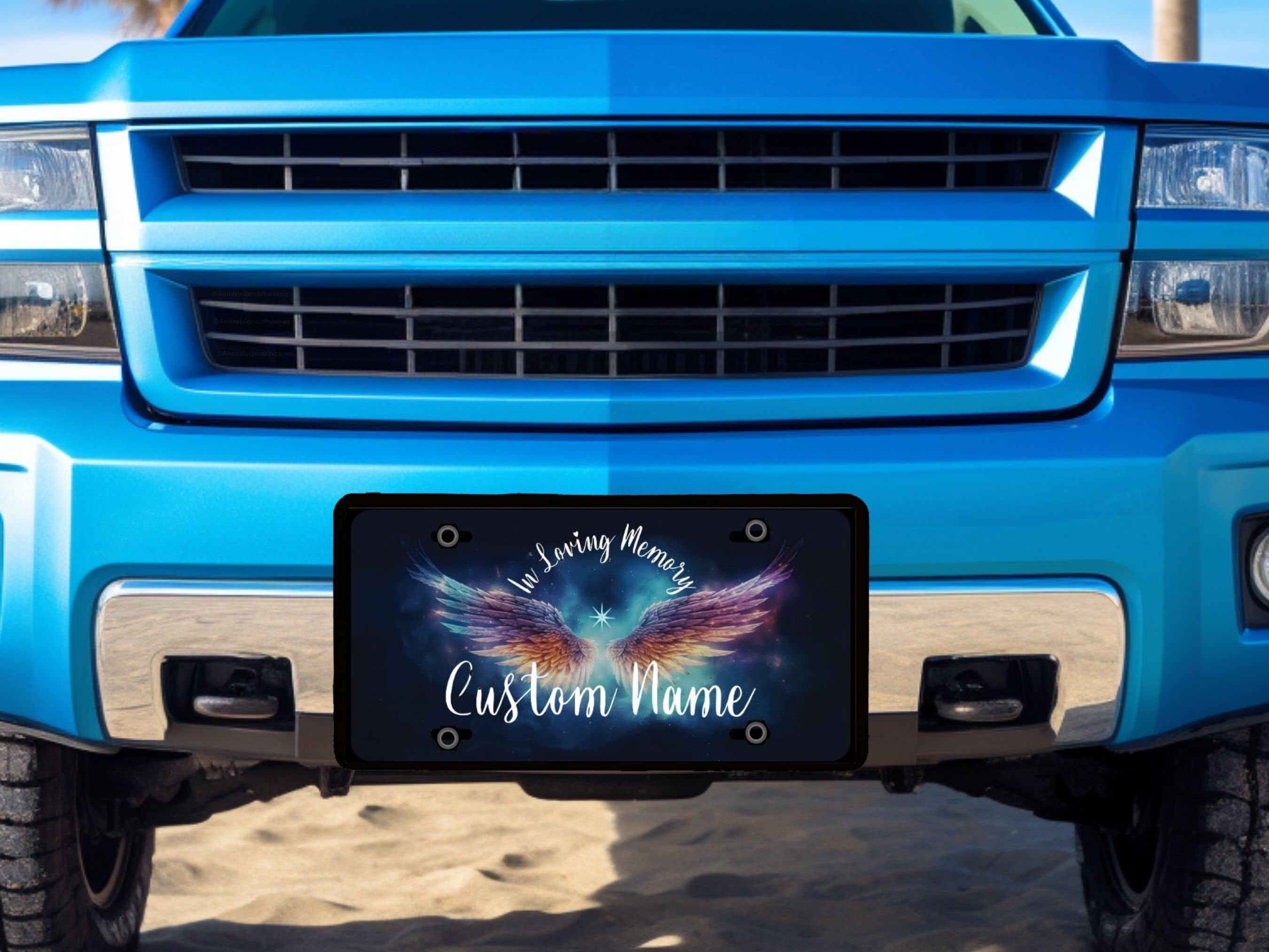 Customized Angel Wings, Personalized License Plates, in Loving Memory ...