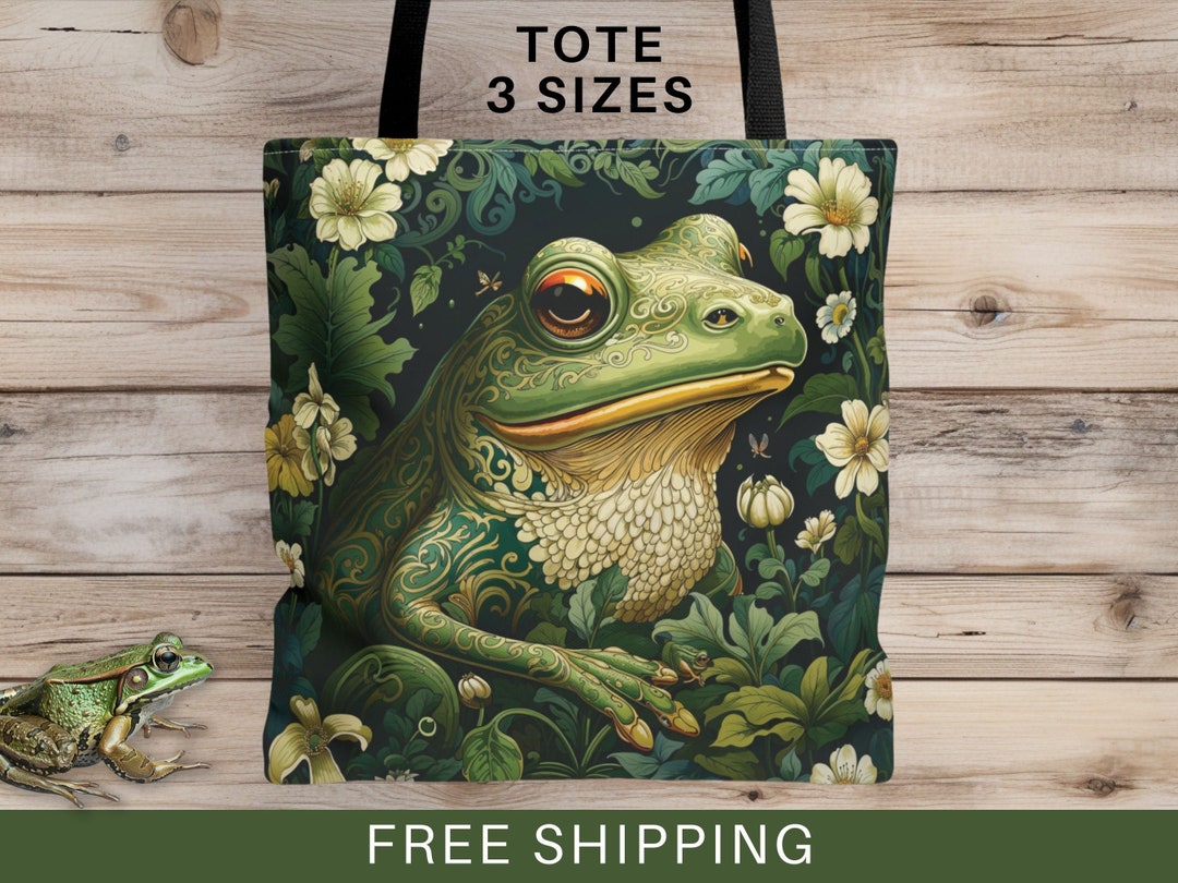 Frog Tote Bag, Frog Totebag, Toad Lover Gift, Gifts for Gardeners ...