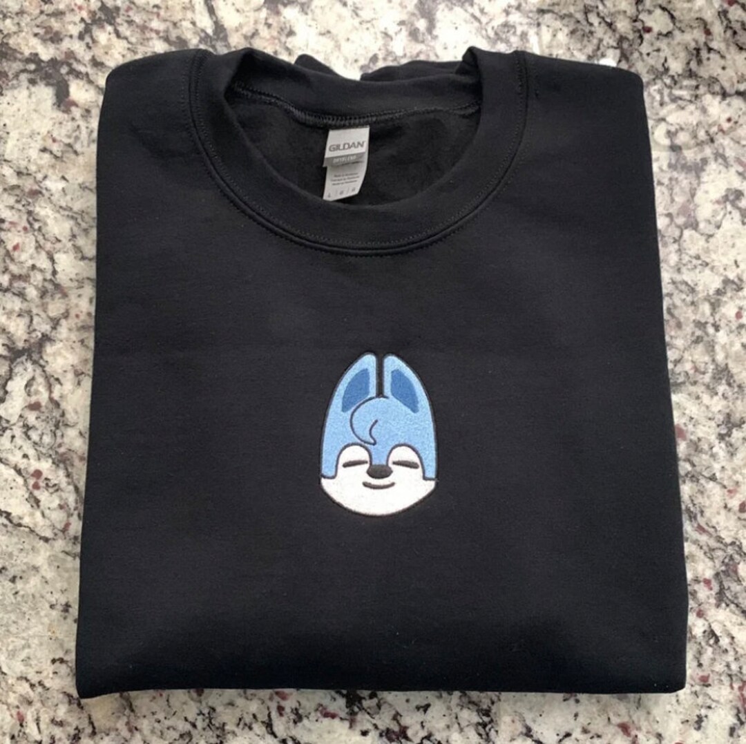 Stray Kids Wolf Chan bang Chan Embroidered Crew Neck Sweatshirt - Etsy