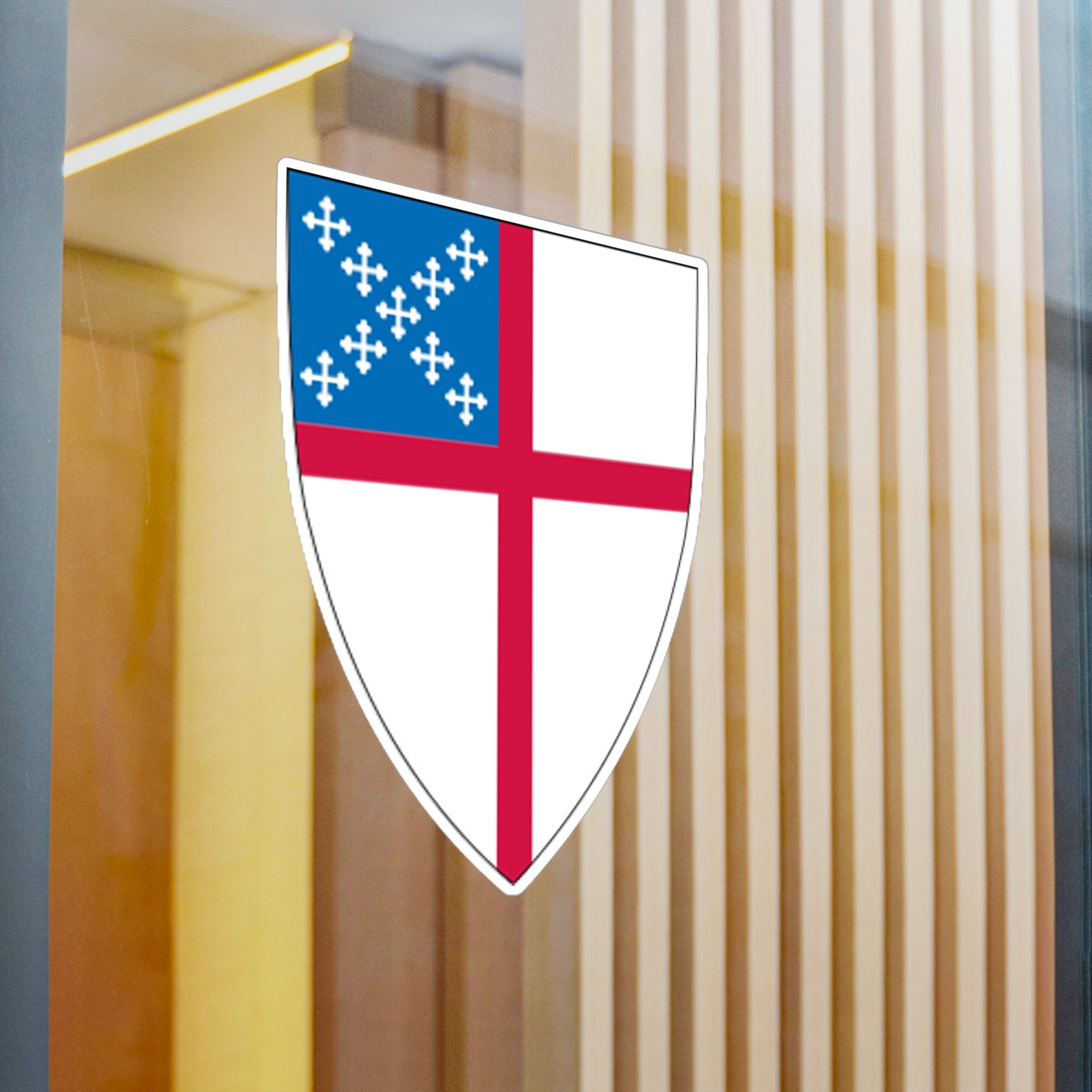 Large Episcopal Shield Sticker - Etsy