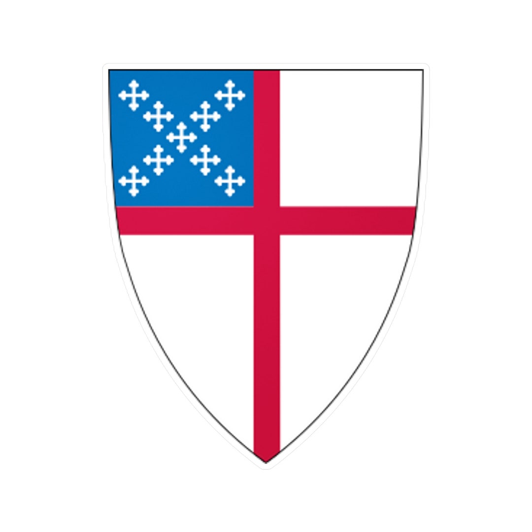 Large Episcopal Shield Sticker - Etsy