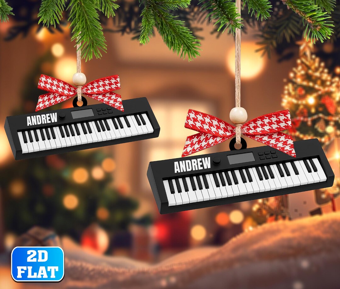 Personalized Piano 2D Flat Ornament Lover Gift, Piano Hanging Ornament ...
