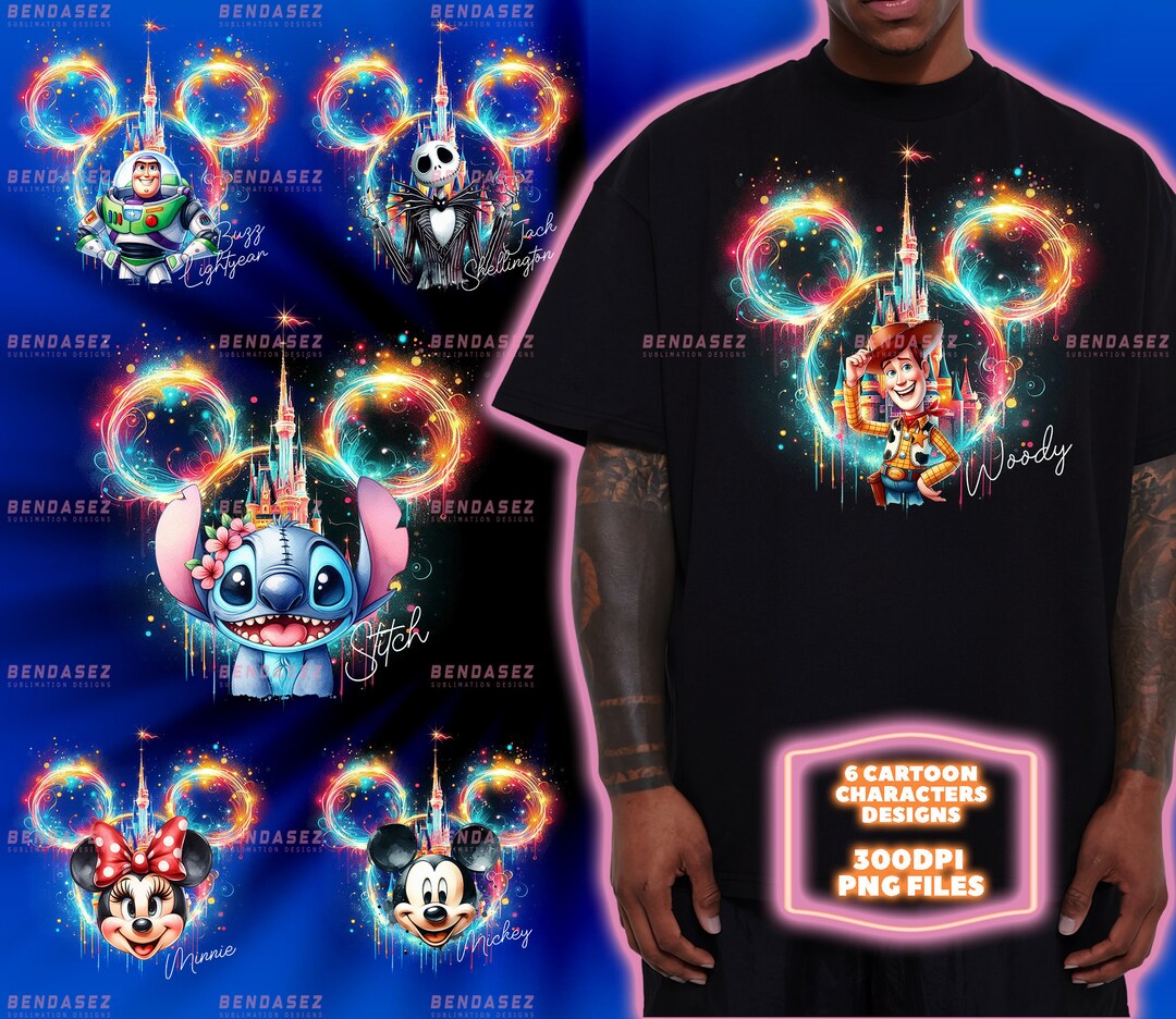 12 Cartoon Designs Png Bundle, Cartoon PNG Sublimation Designs, Cartoon ...