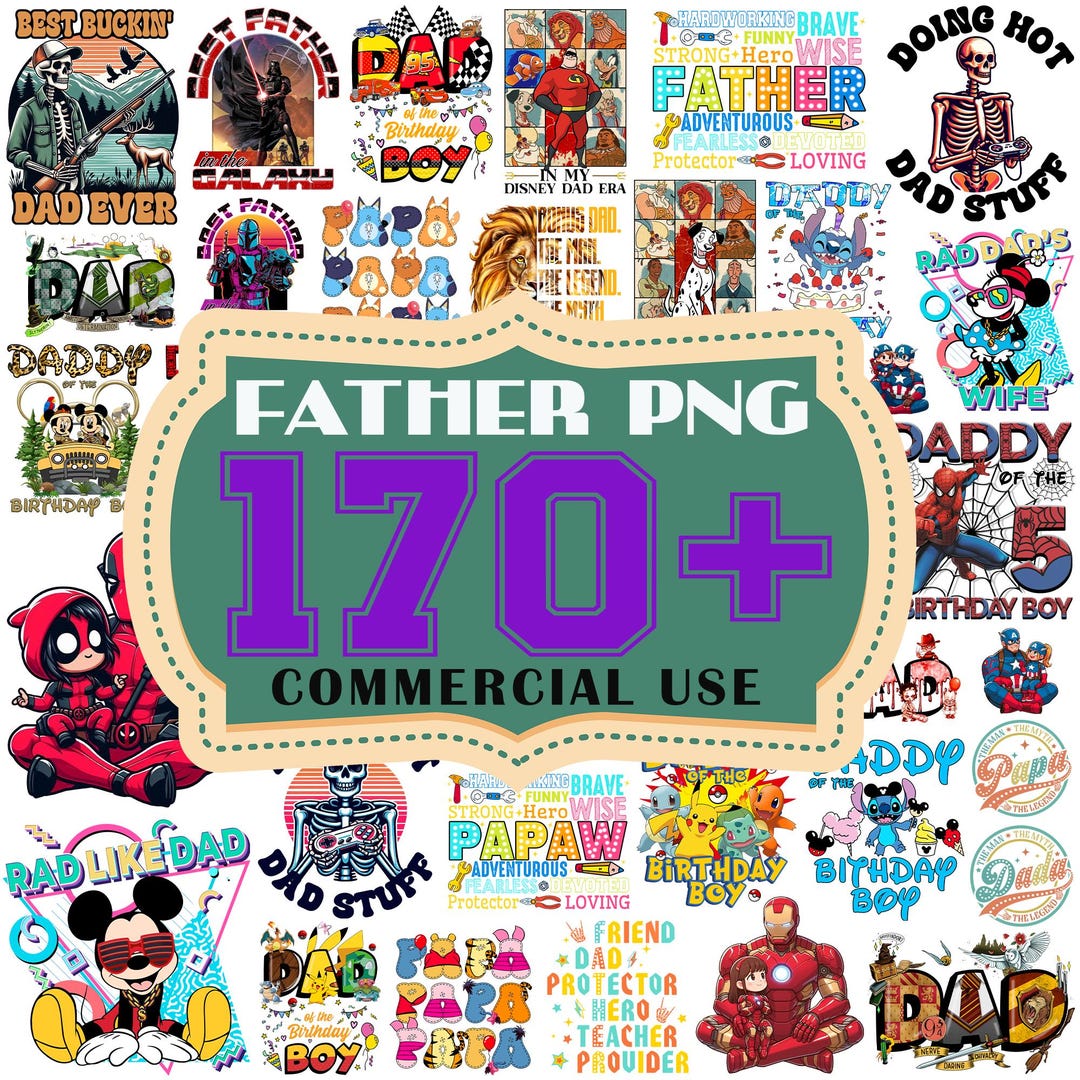 170+ Designs Happy Father's Day Bundle PNG, Best Dad Ever Bundle PNG ...