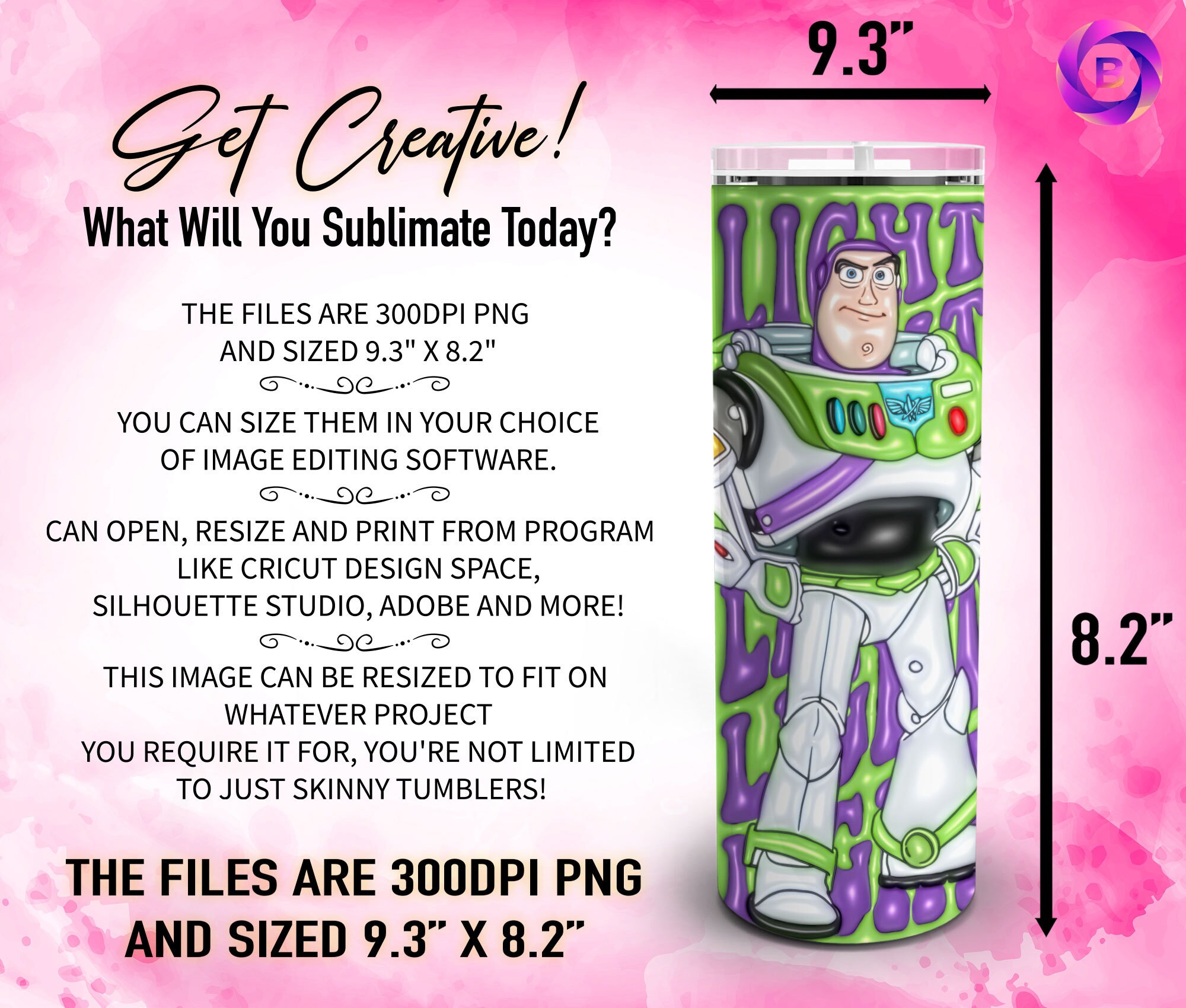 Cartoon Inflated Puff Skinny 20 Oz Tumbler Sublimation Design PNG Movie ...