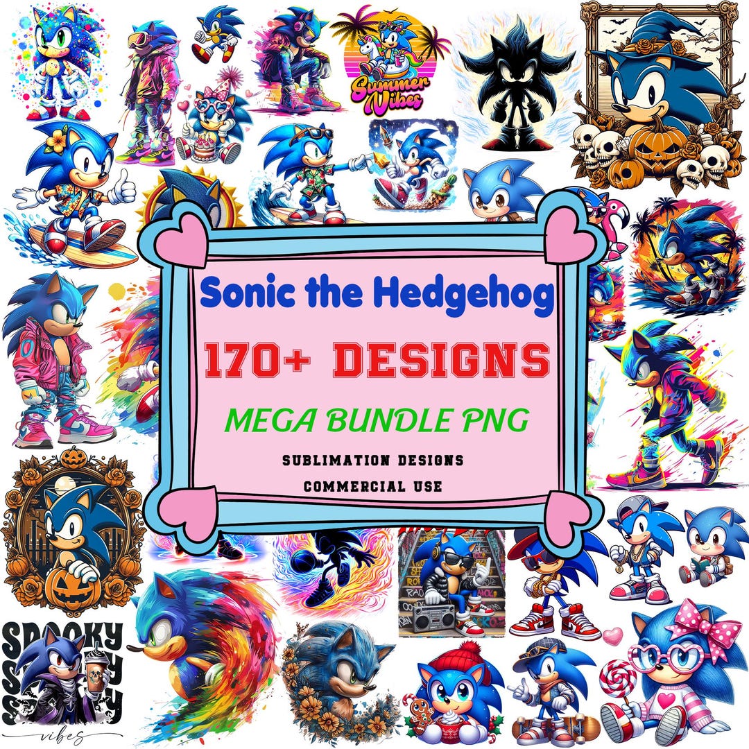 170+ Designs the Hedgehog Png Bundle, Cartoon Characters Bundle Png ...