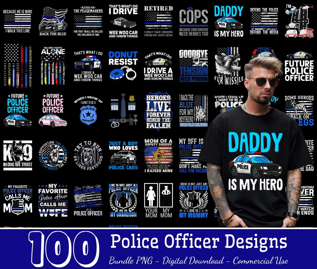100 Designs Police Png Bundle, Policeman Officer Png, Law Enforcement ...