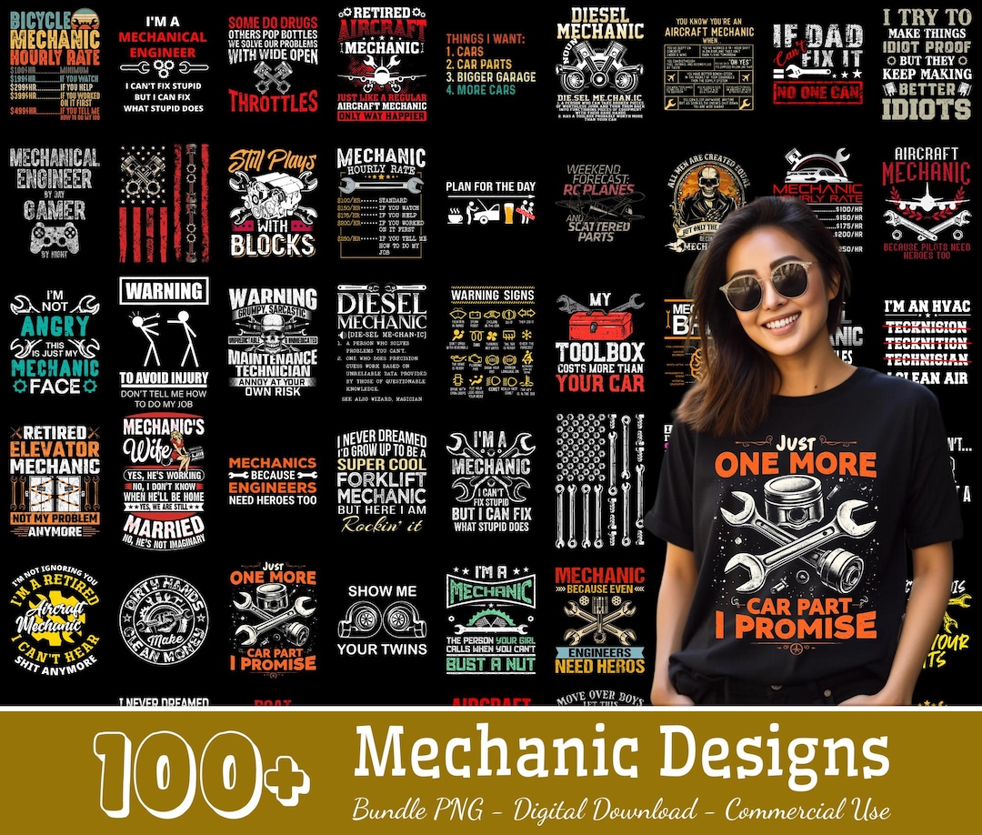 100+ Designs Mechanic Png Bundle, Funny Mechanic Quotes Png, Mechanic ...