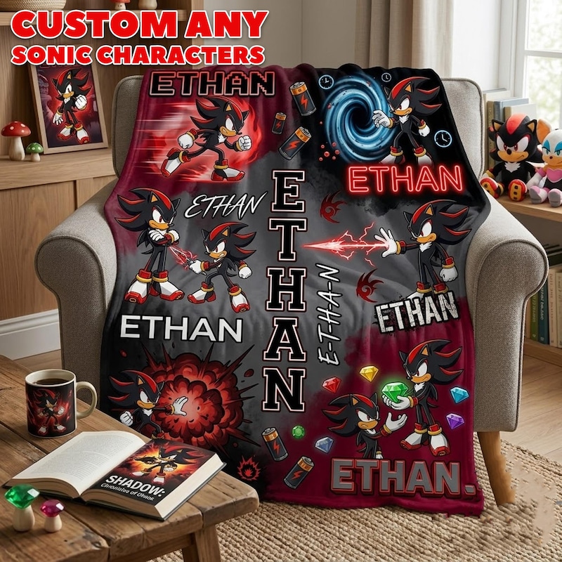 Sonic Custom Blankets - Etsy