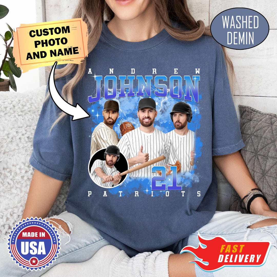 Personalized Comfort Colors Baseball Bootleg Shirt, Custom Vintage ...