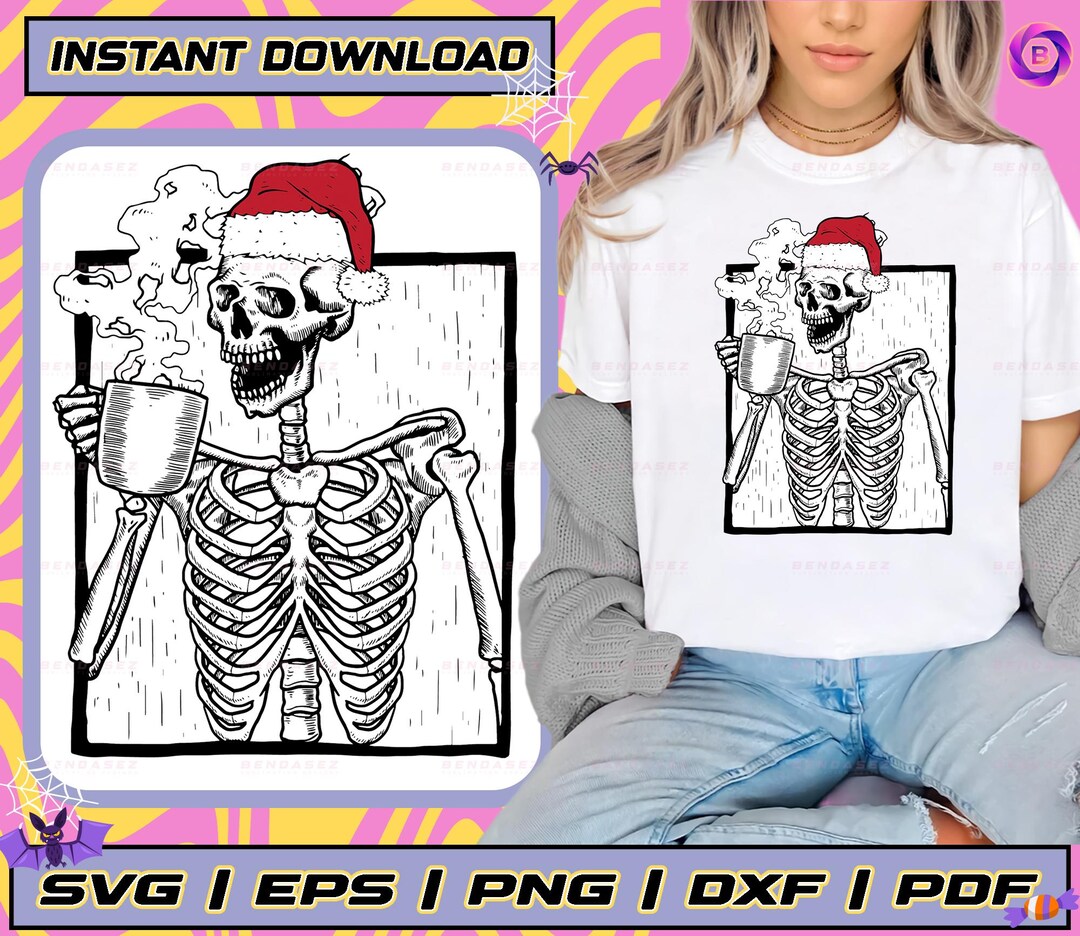 Skeleton Coffee SVG, Coffee Halloween SVG, Skeleton Halloween Svg/png ...