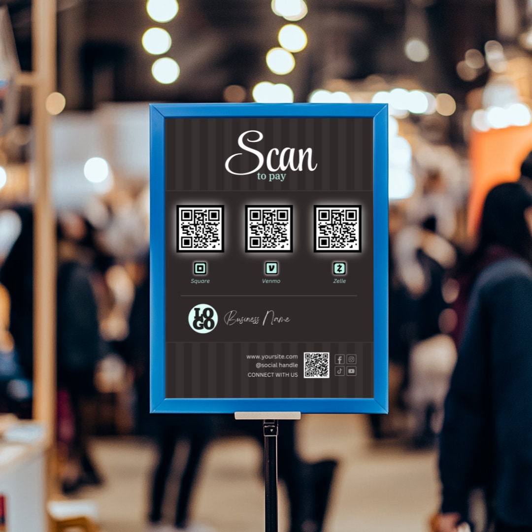 Scan to Pay QR Code Template: Craft Fair Payment Sheet (digital ...