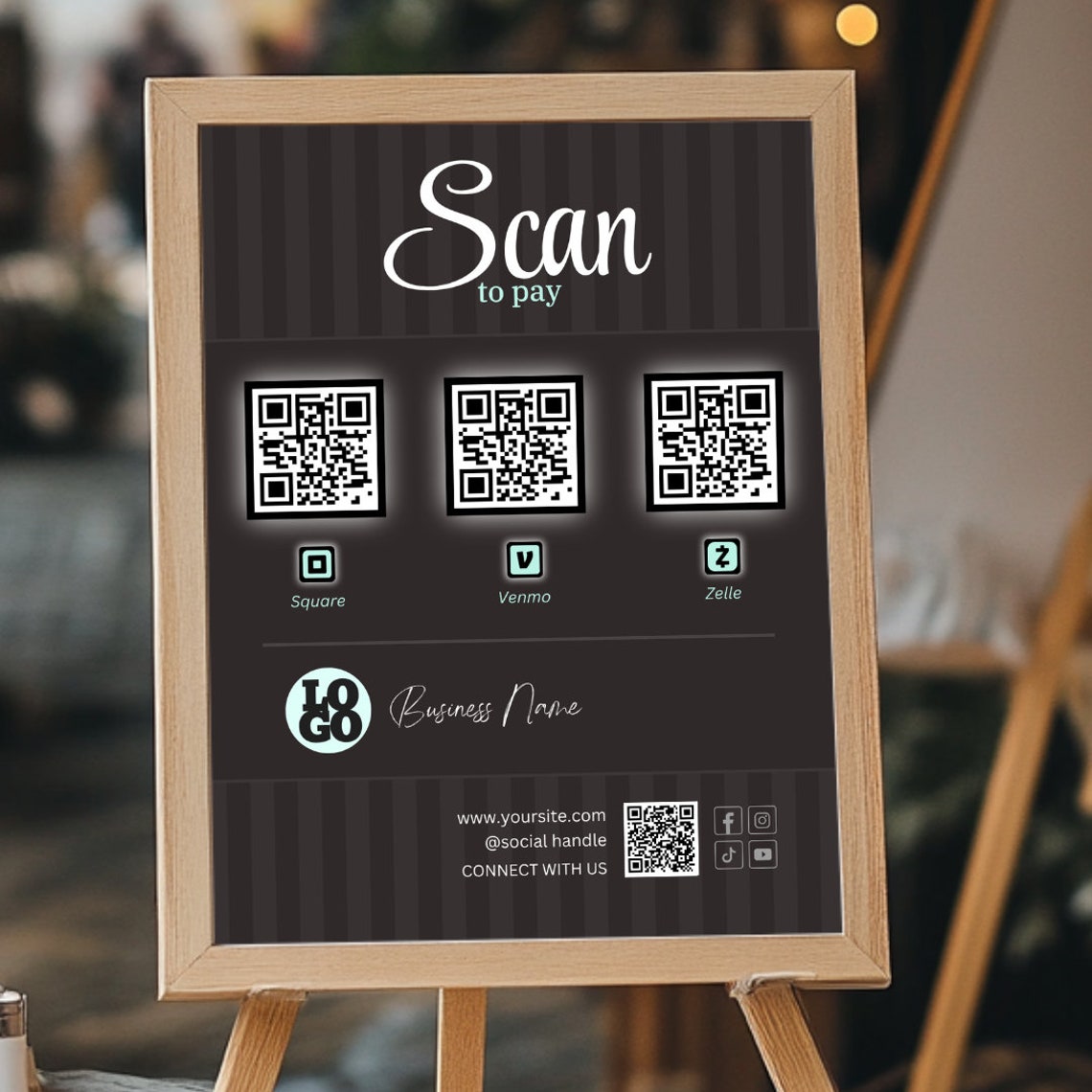Scan to Pay QR Code Template: Craft Fair Payment Sheet (digital ...