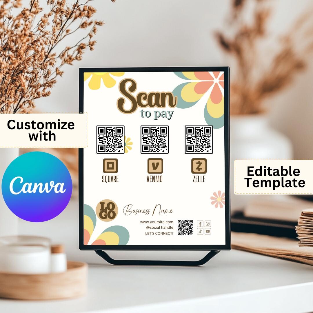 Zelle, Cash App, Square, Venmo, Payment Sheet, Qr Code Payment ...