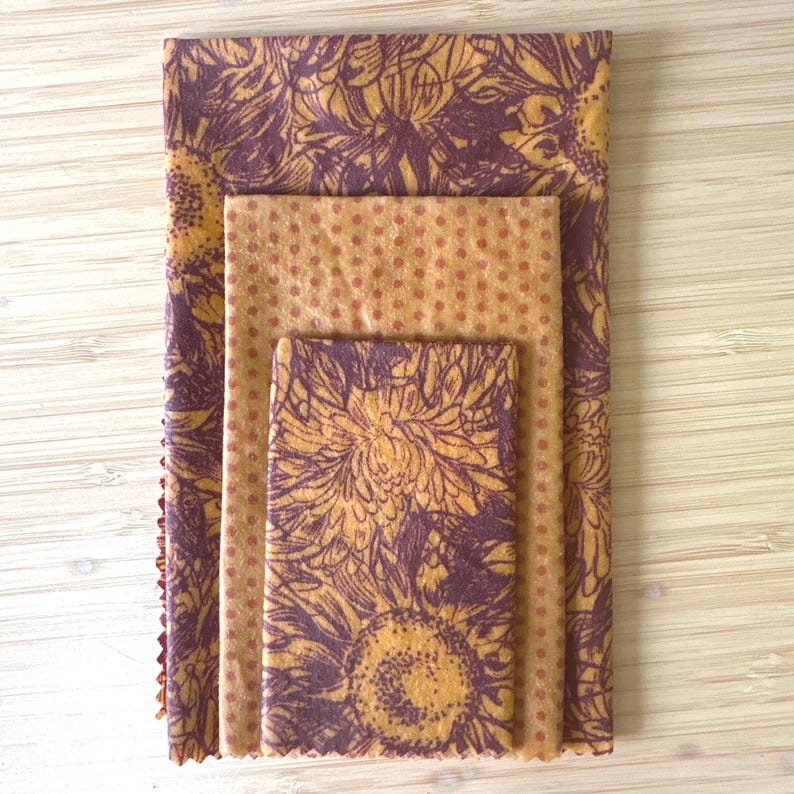 Beeswax Food Wrap Set: Reusable, Eco-friendly Kitchen Storage - Etsy