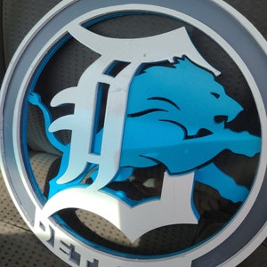 Layered Detroit Lions Sign - Etsy