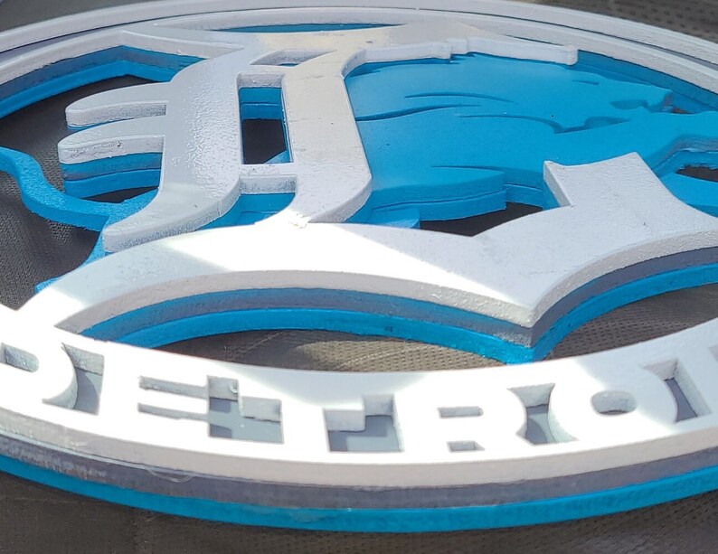 Layered Detroit Lions Sign - Etsy