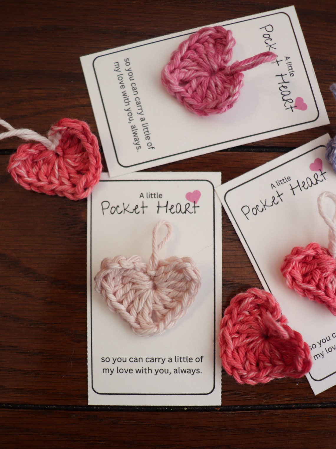 Pocket Heart / Small Gift / Handmade / Crochet Heart - Etsy