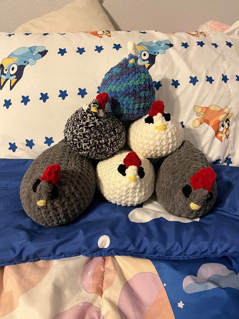 Cozy Snuggle Crochet Chicken Stuffed Animal Hen Amigurumi Gift, Chicken ...