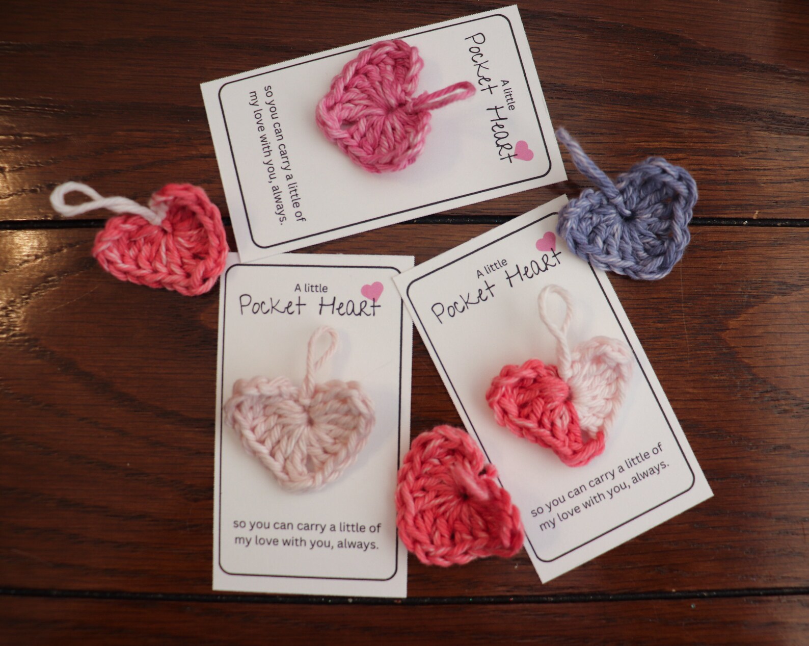 Pocket Heart / Small Gift / Handmade / Crochet Heart - Etsy