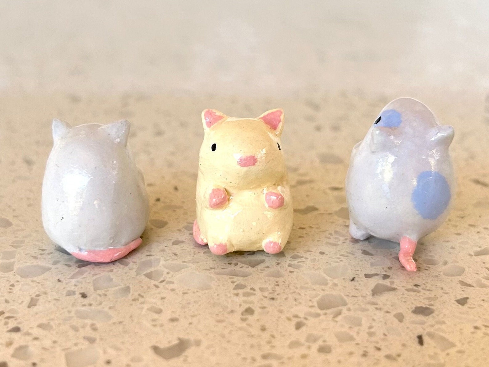 Mini Rats - Handmade Polymer Clay Mouse Mice Figurine Collectible ...