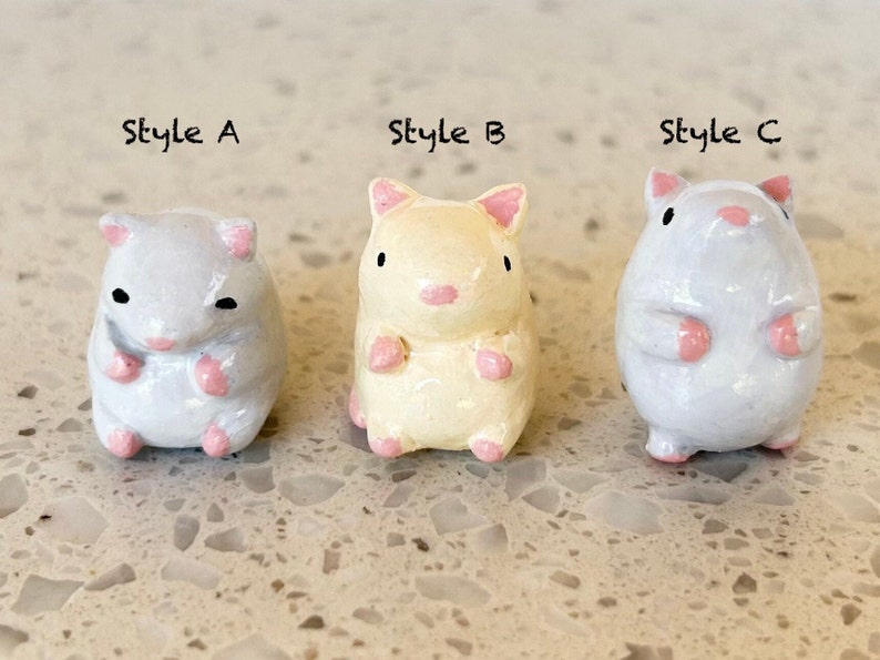 Mini Rats - Handmade Polymer Clay Mouse Mice Figurine Collectible ...