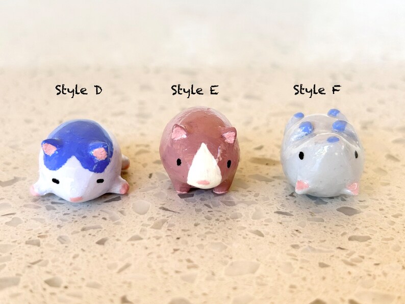 Mini Rats - Handmade Polymer Clay Mouse Mice Figurine Collectible ...