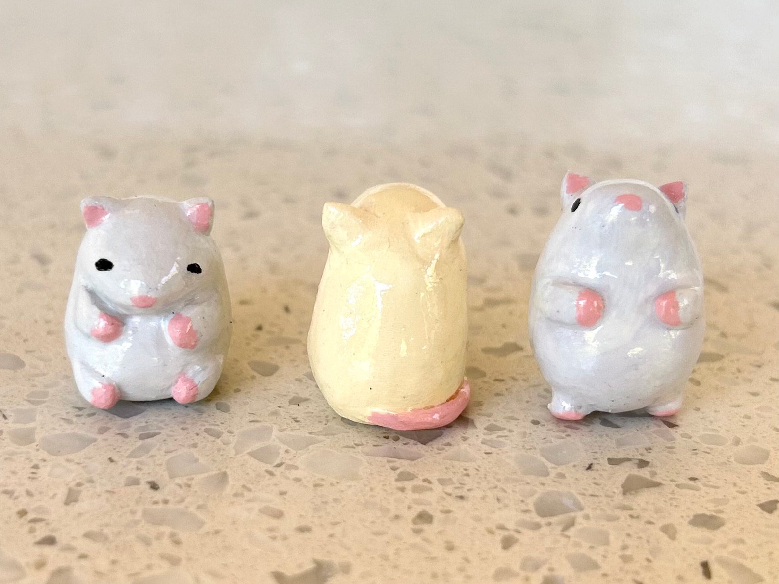 Mini Rats - Handmade Polymer Clay Mouse Mice Figurine Collectible ...