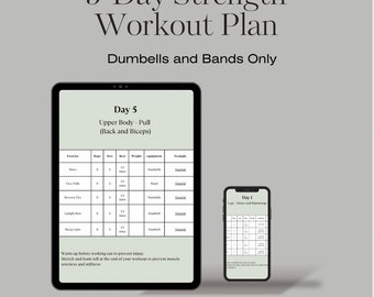 5 Day Full-body Strength Training Workout Program 12 Weeks - Etsy