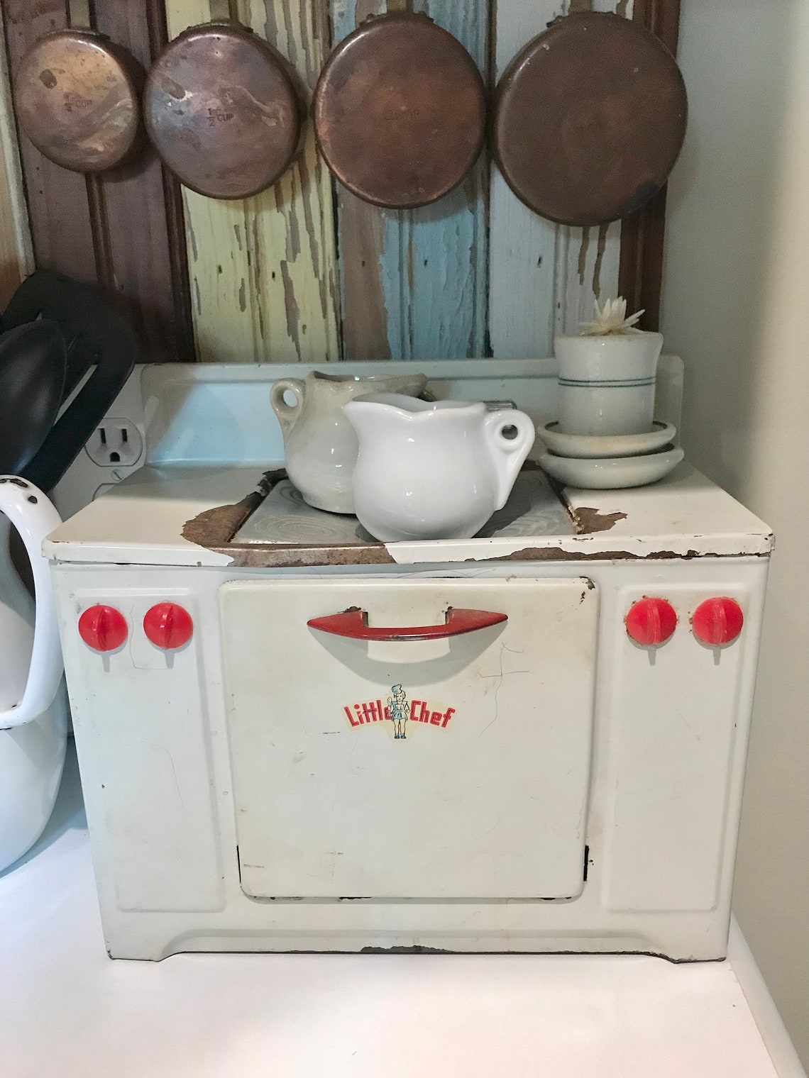 Vintage Little Chef Toy Stove farmhouse Kitchen Decor FREE SHIPPING - Etsy