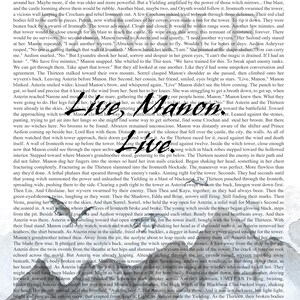 Printed Live Manon Live Poster, Throne of Glass Wall Art - Etsy