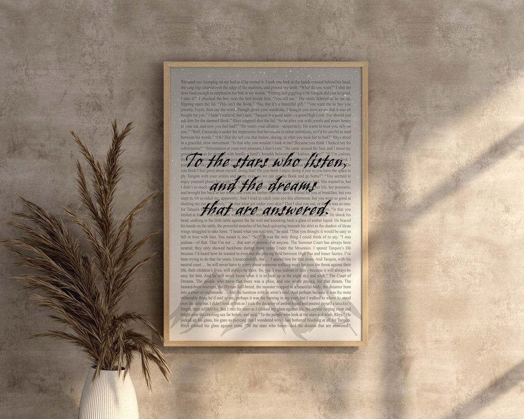 DIGITAL ACOMF Feyre & Rhysand Quote ; to the Stars Who Listen With ...
