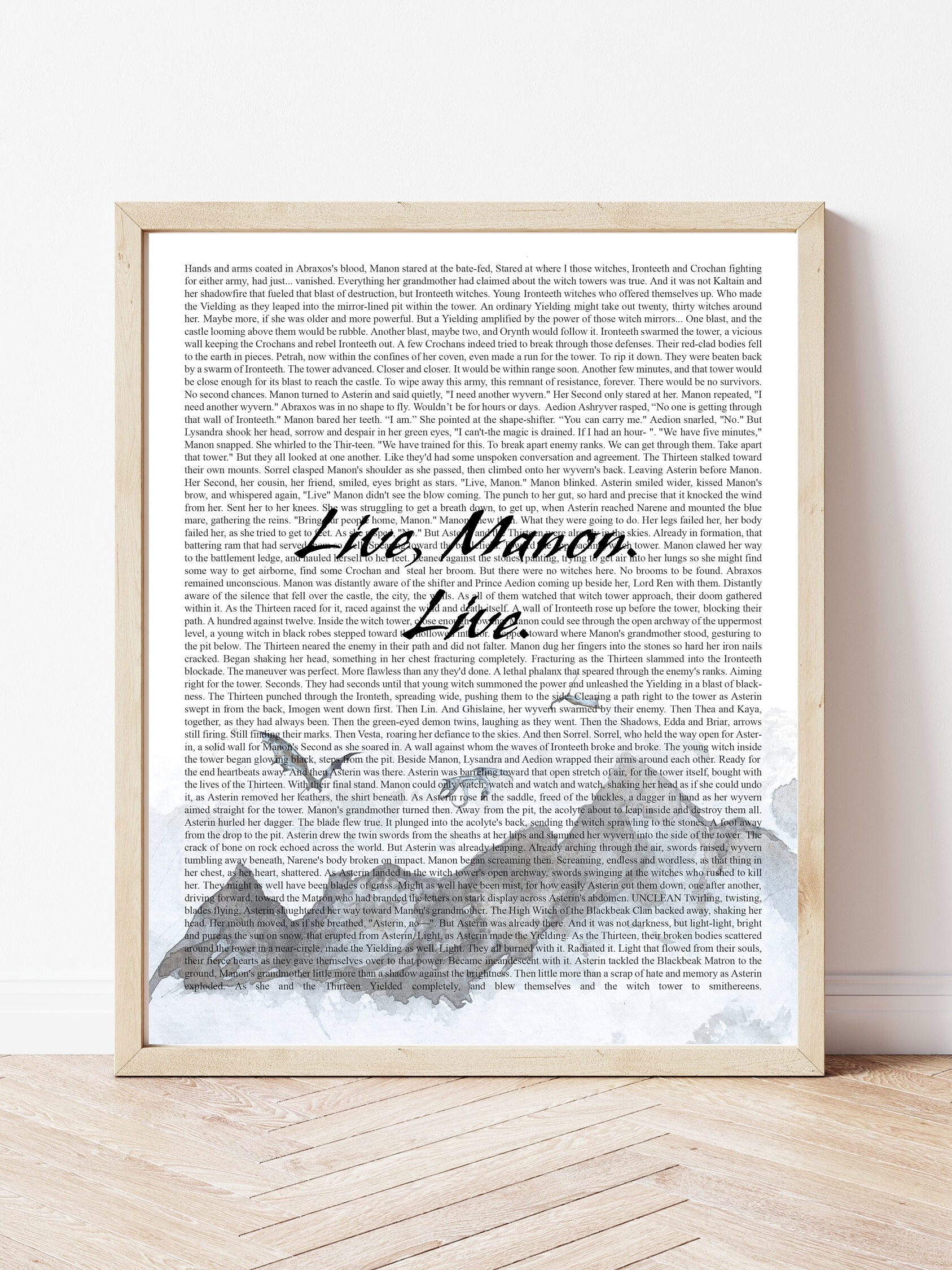 DIGITAL Live Manon Live Throne of Glass Poster Print, Wall Art - Etsy