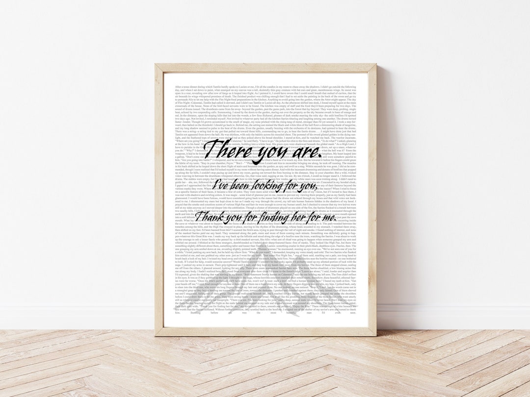 DIGITAL Art Print, There You Are Rhysand Quote, Wall Art, ACOTAR Wall ...