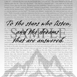 DIGITAL ACOMF Feyre & Rhysand Quote ; to the Stars Who Listen With ...