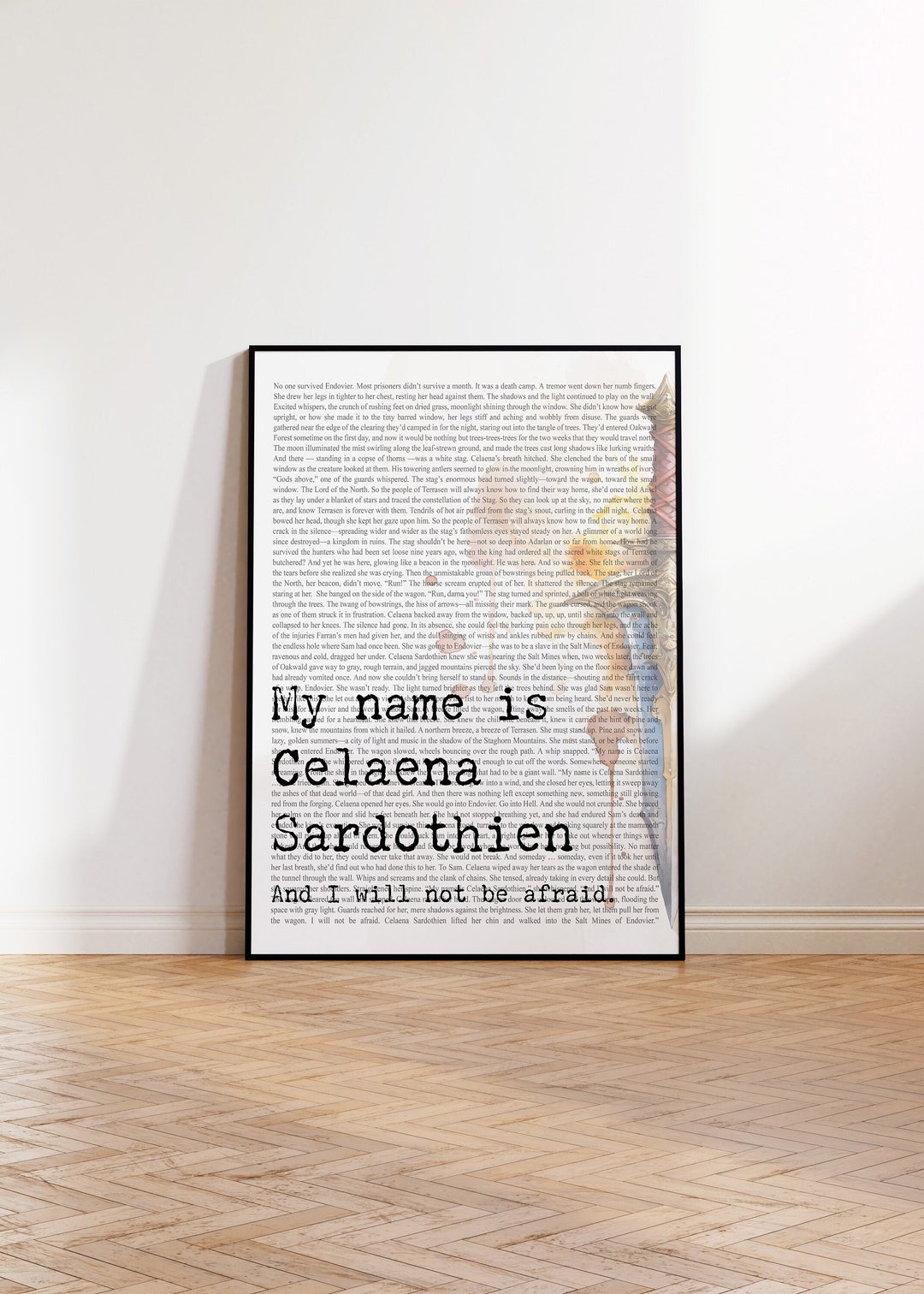 Celaena Sardothien Print: Throne of Glass Quote Fanart (digital ...