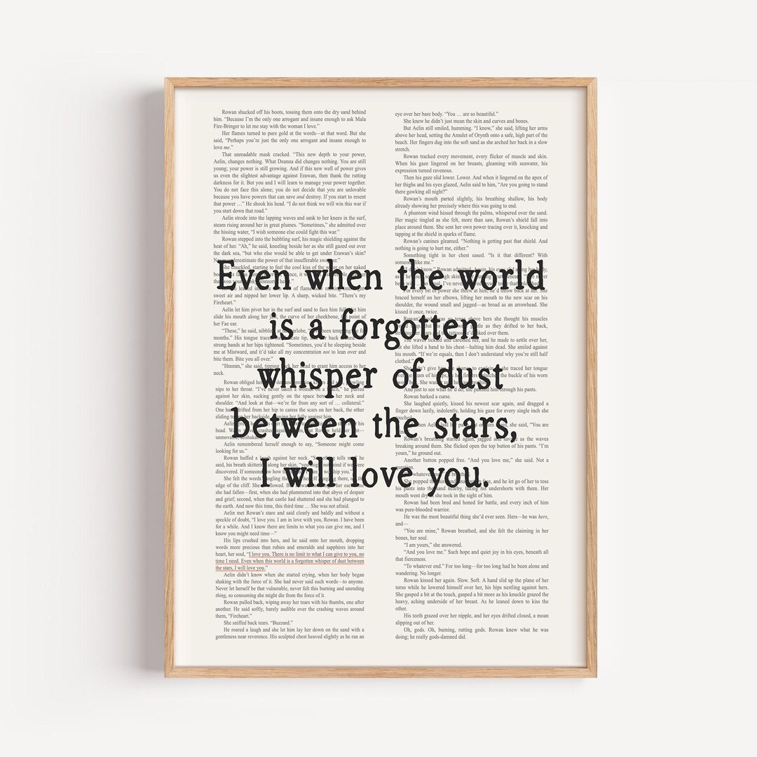 Throne of Glass Quote Poster: Rowan and Aelin Print - Etsy