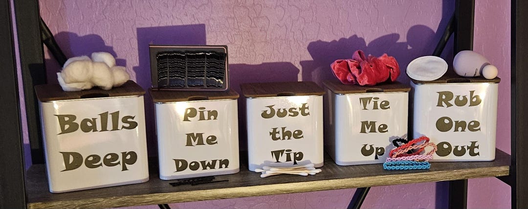 Funny Tin Containers for the Bathroom - Etsy