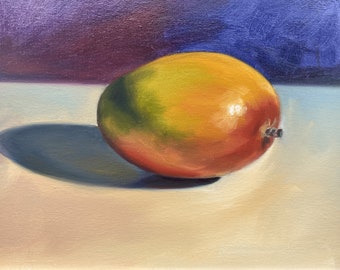 Mango Still Life Oil Painting: Original Framed Art, Ready to Hang - Etsy