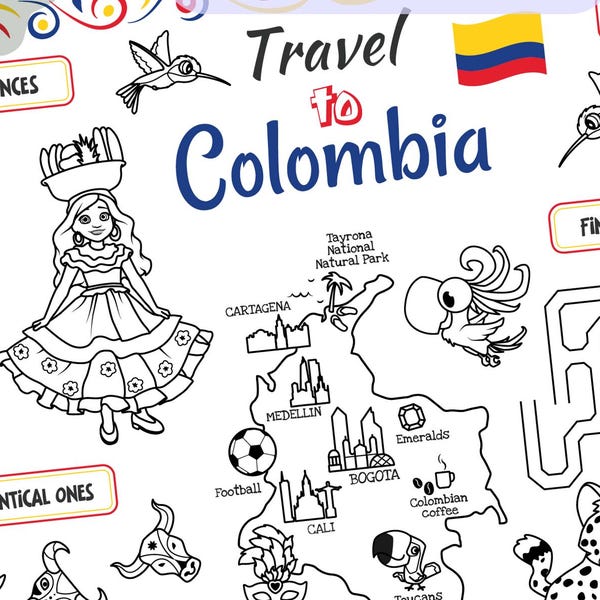 Colombia Travel Poster - Etsy