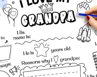 we love you grandpa coloring page