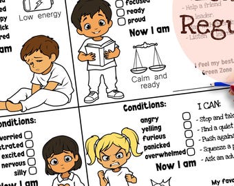 Zones of Regulation Activity Sheet | Social Emotional Learning (SEL ...